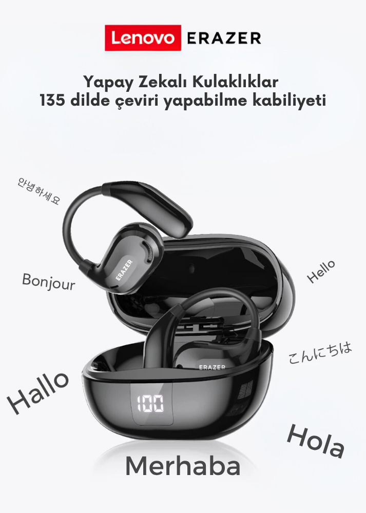 ERAZER XT66PRO AI Translator Earbuds – 135+ Languages, Waterproof, 90H ...